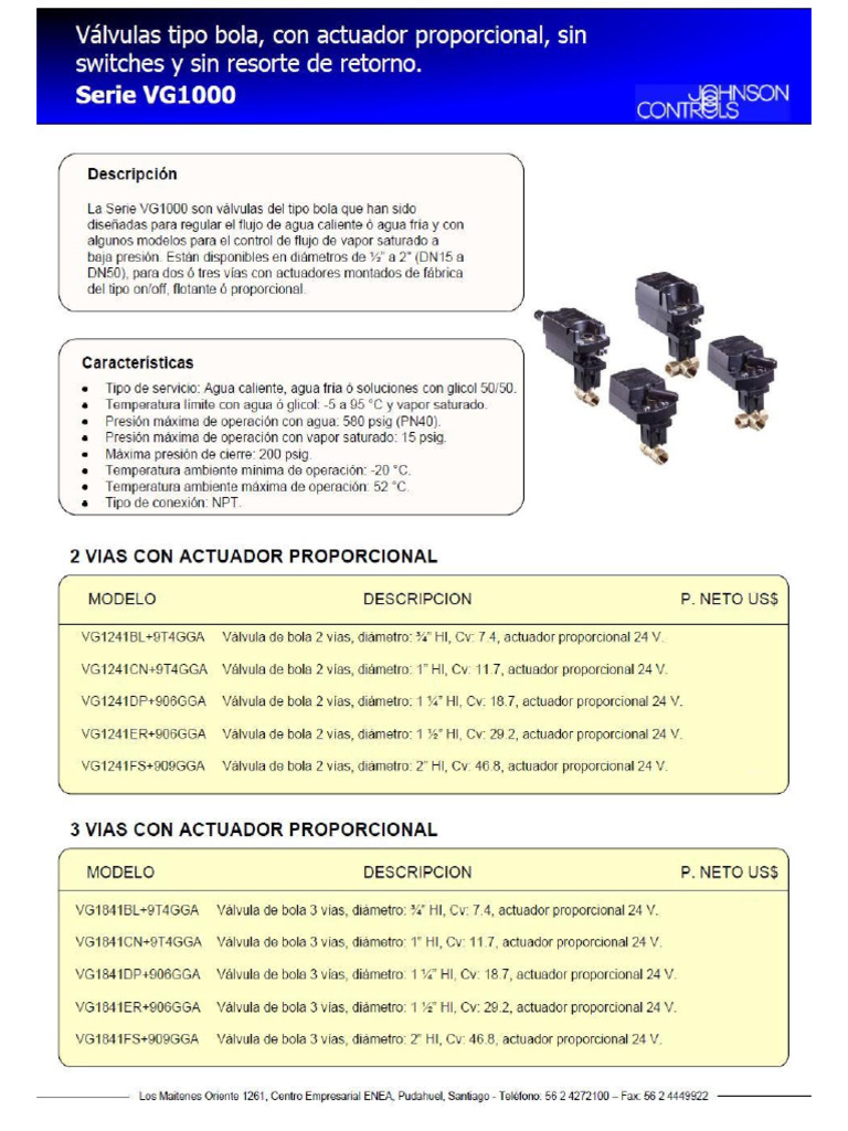 Válvulas Tipo Bola - VG1000 | PDF