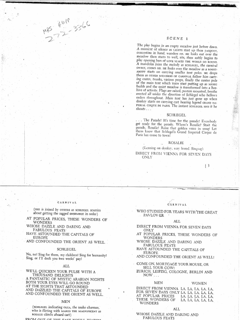 Carnival - Script | PDF