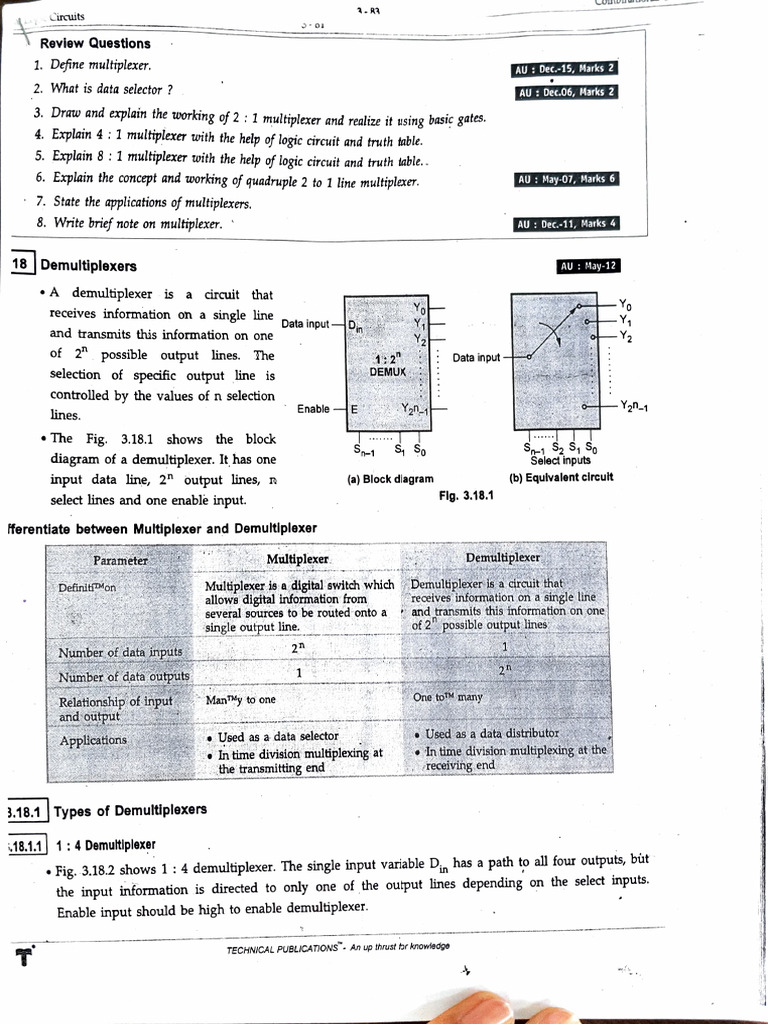 Demultiplier, Decoder and Encoder | PDF | Logic Gate | Digital Electronics