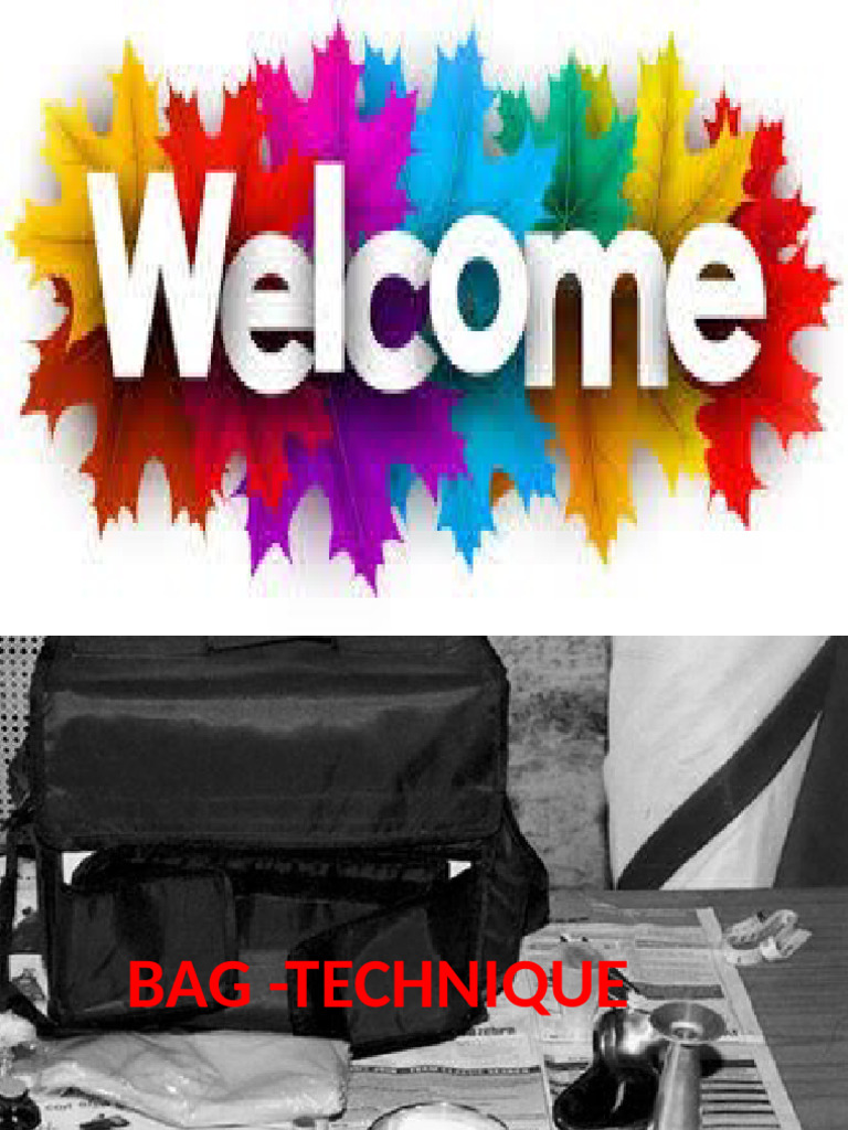 Community Health Nurse Bag Technique | PDF | Hand Washing