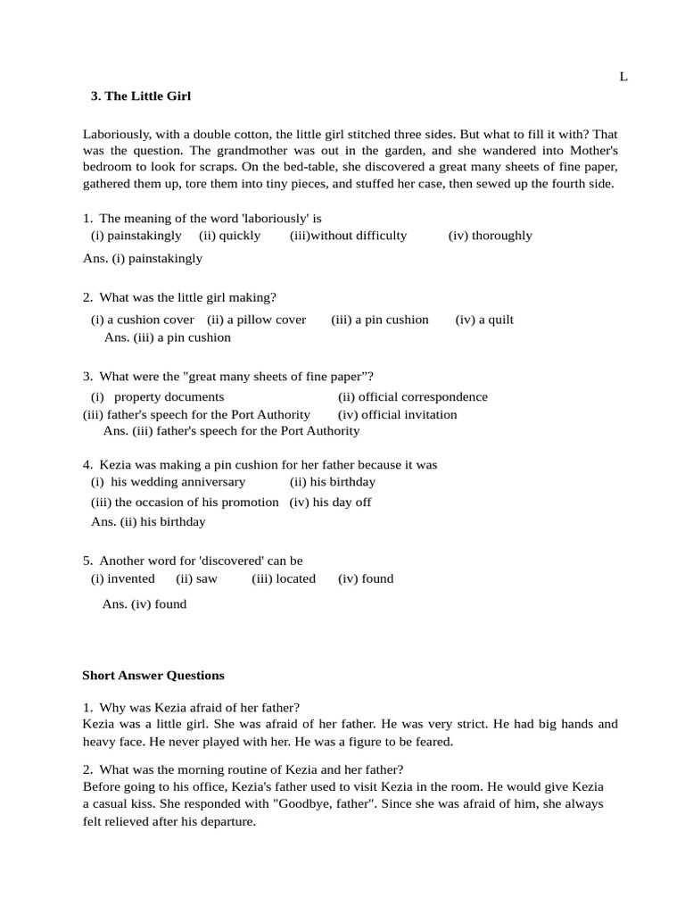 3 the Little Girl | PDF