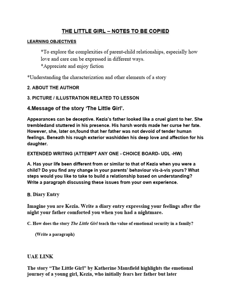 The Little Girl 1 | PDF | Love | Psychology