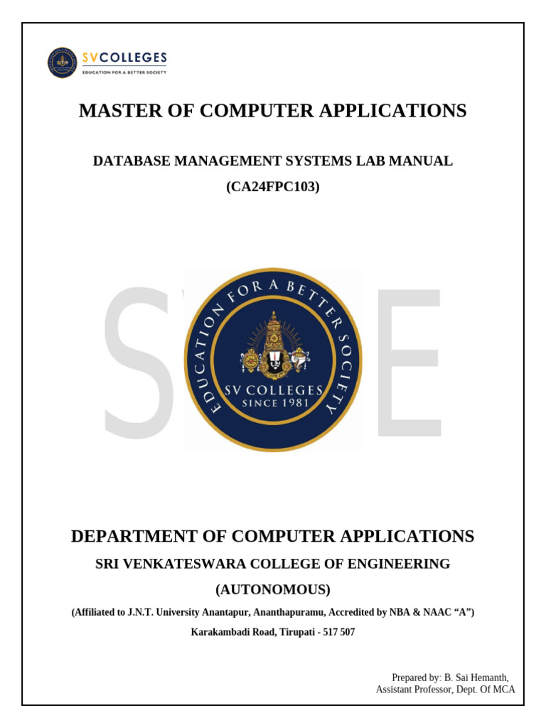 DBMS_Lab_Manual | PDF | Databases | Pl/Sql