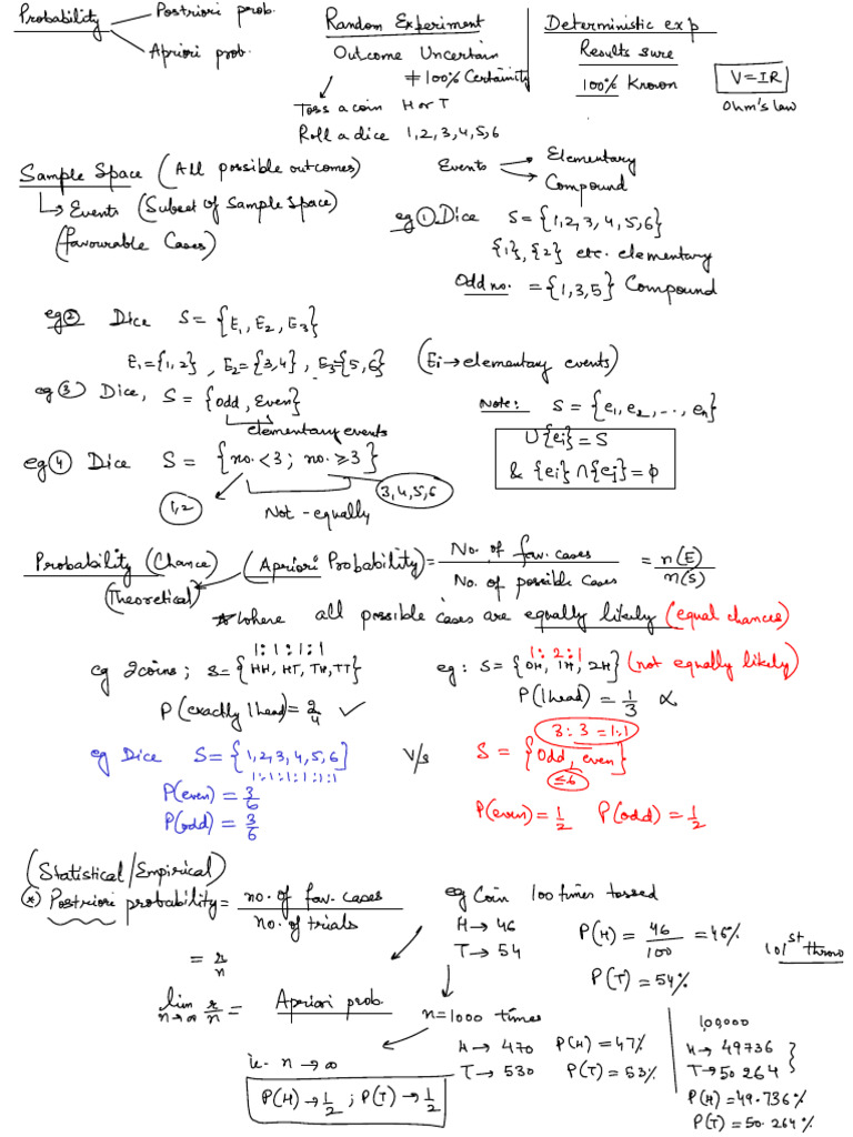 Probability Class XII | PDF