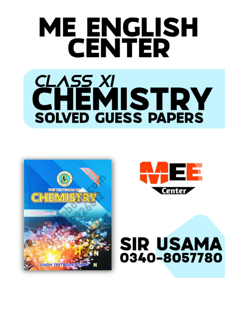 Chemistry Guess Paper 2026 Guide | PDF | Chemical Bond | Molecular Orbital