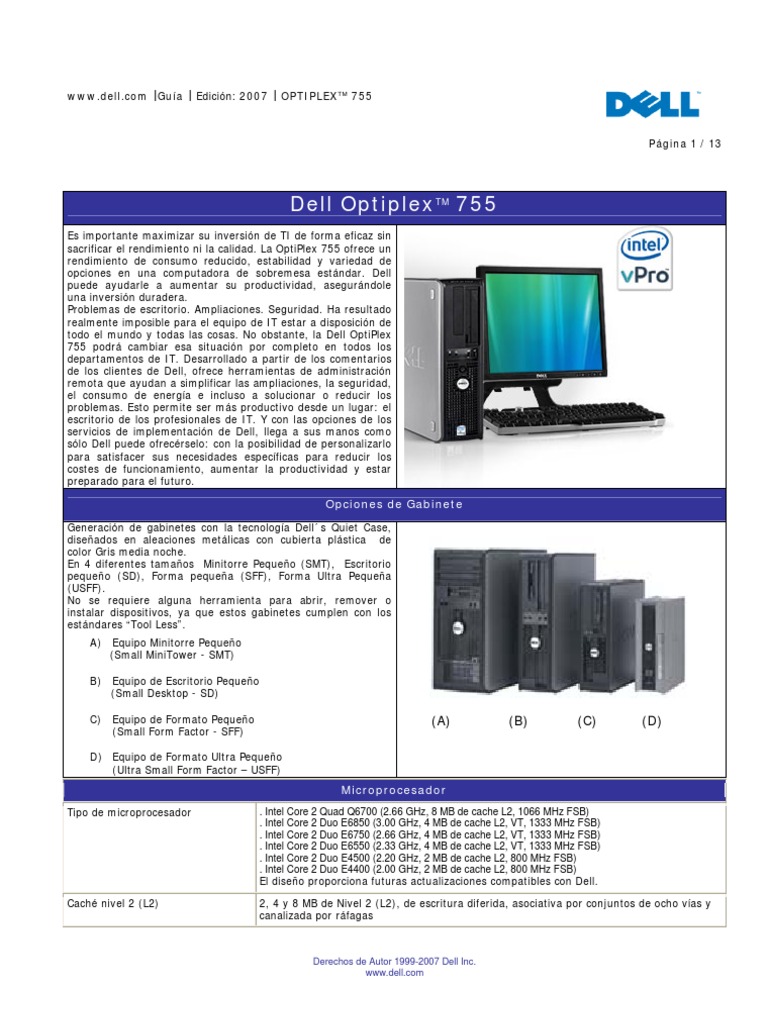 Dell Optiplex 755 | PDF | Bios | USB