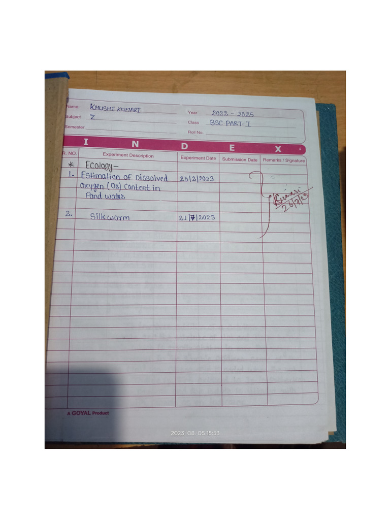 Ecology Practical | PDF