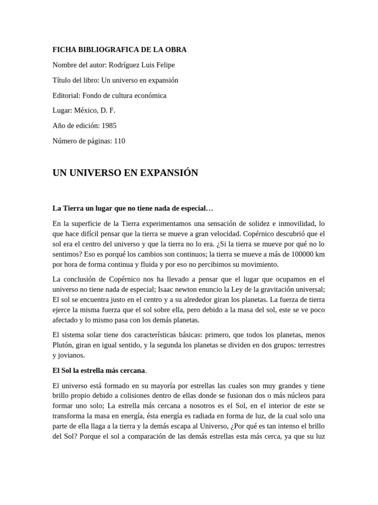 Un Universo en Expansión | PDF | Estrellas | Galaxia