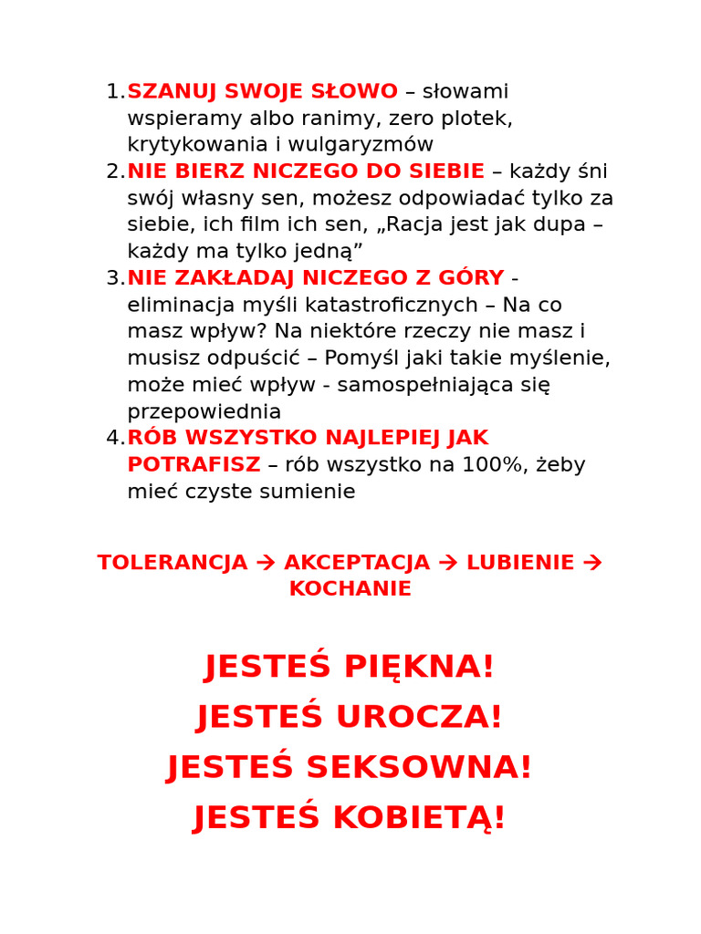 Szanuj Swoje Słowo | PDF