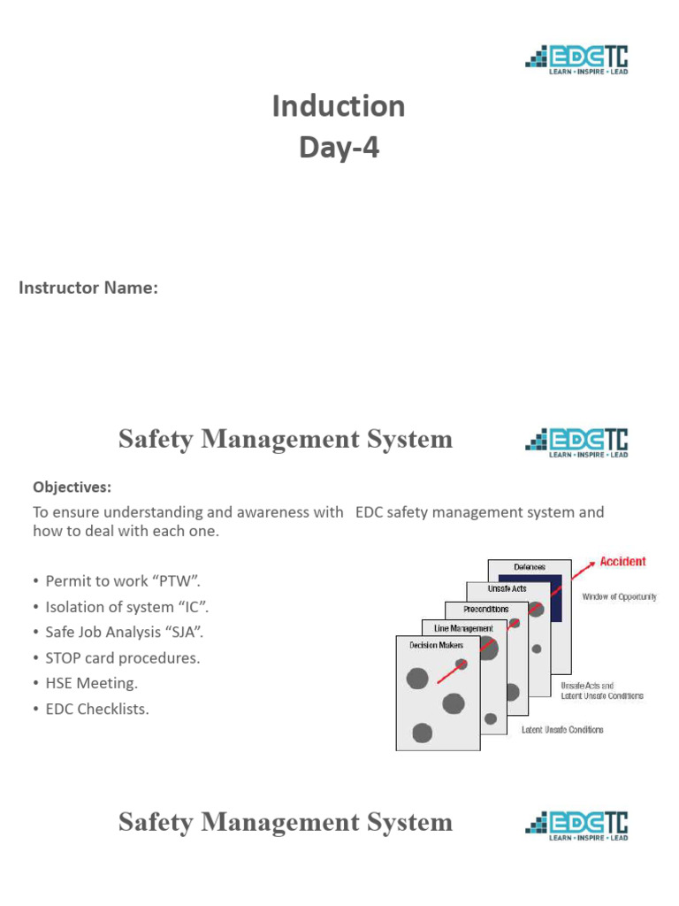 EDC Safety Induction Day-4 | PDF | Electrician | Verification And ...