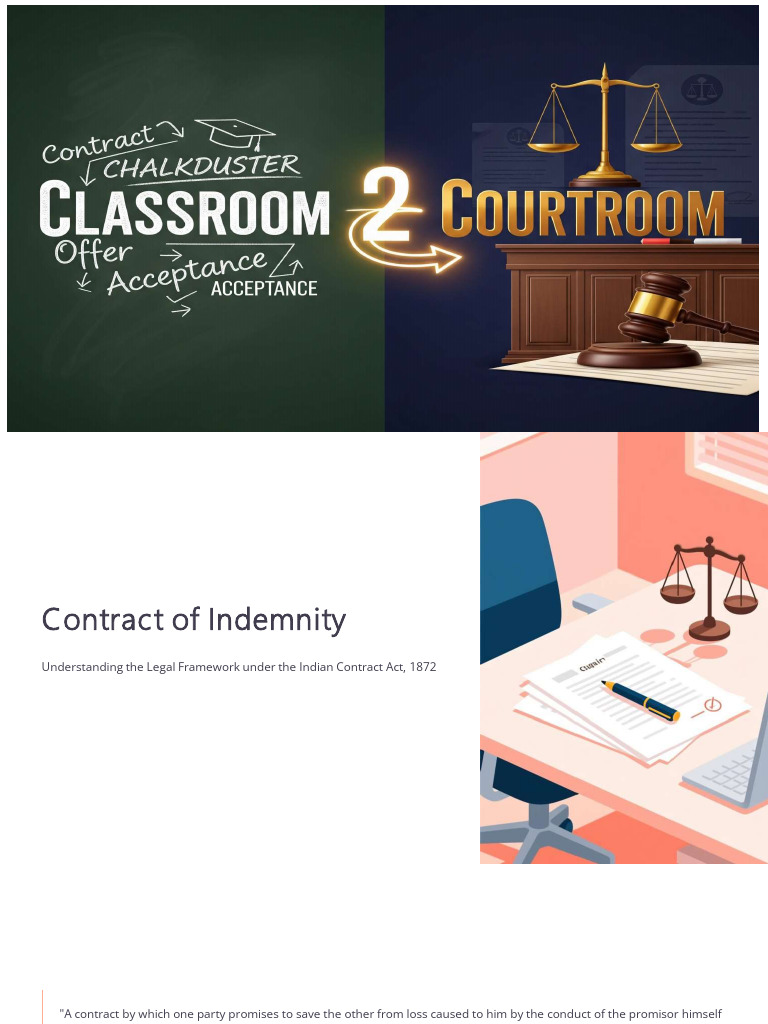 Contract of Indemnity | PDF | Indemnity | Consent