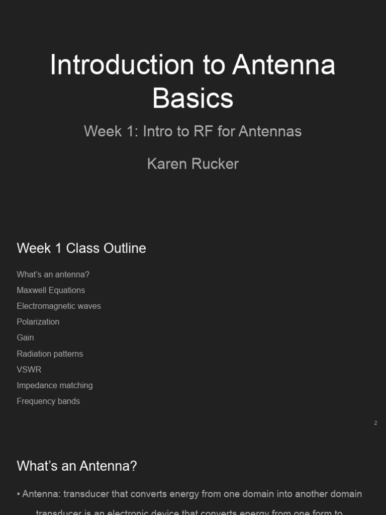 Introduction to Antenna Basics | PDF | Antenna (Radio ...