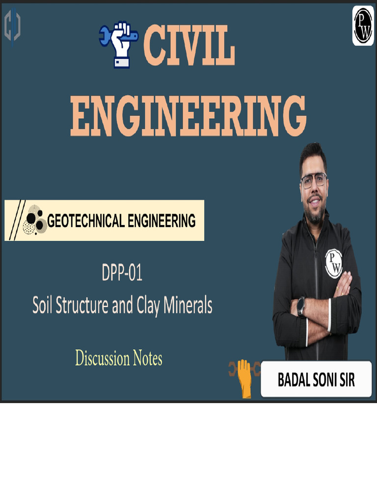Soil Structure and Clay Minerals - DPP-01 Discussion Notes | PDF