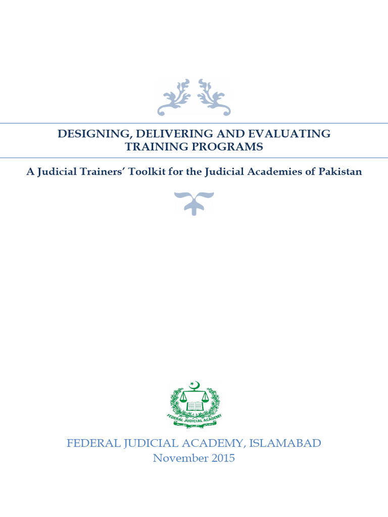 Judicial Training Toolkit for Pakistan | PDF | Learning | Learning Styles