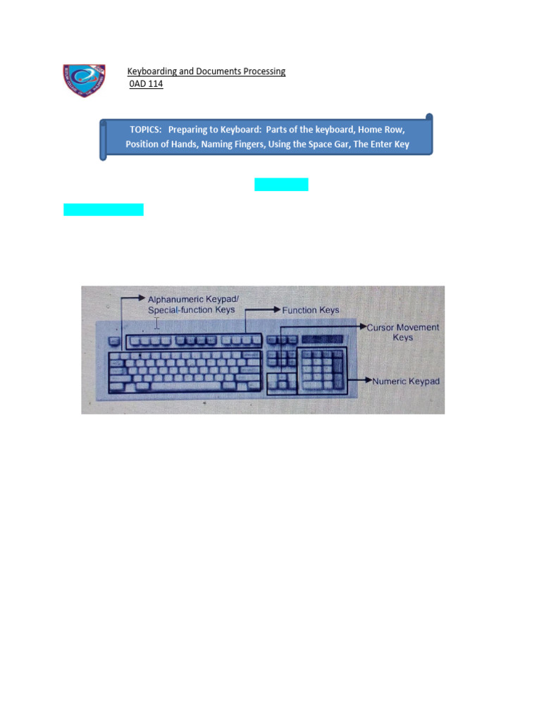 Module 2. Lesson Proper | PDF | Computer Keyboard | Cursor (User Interface)