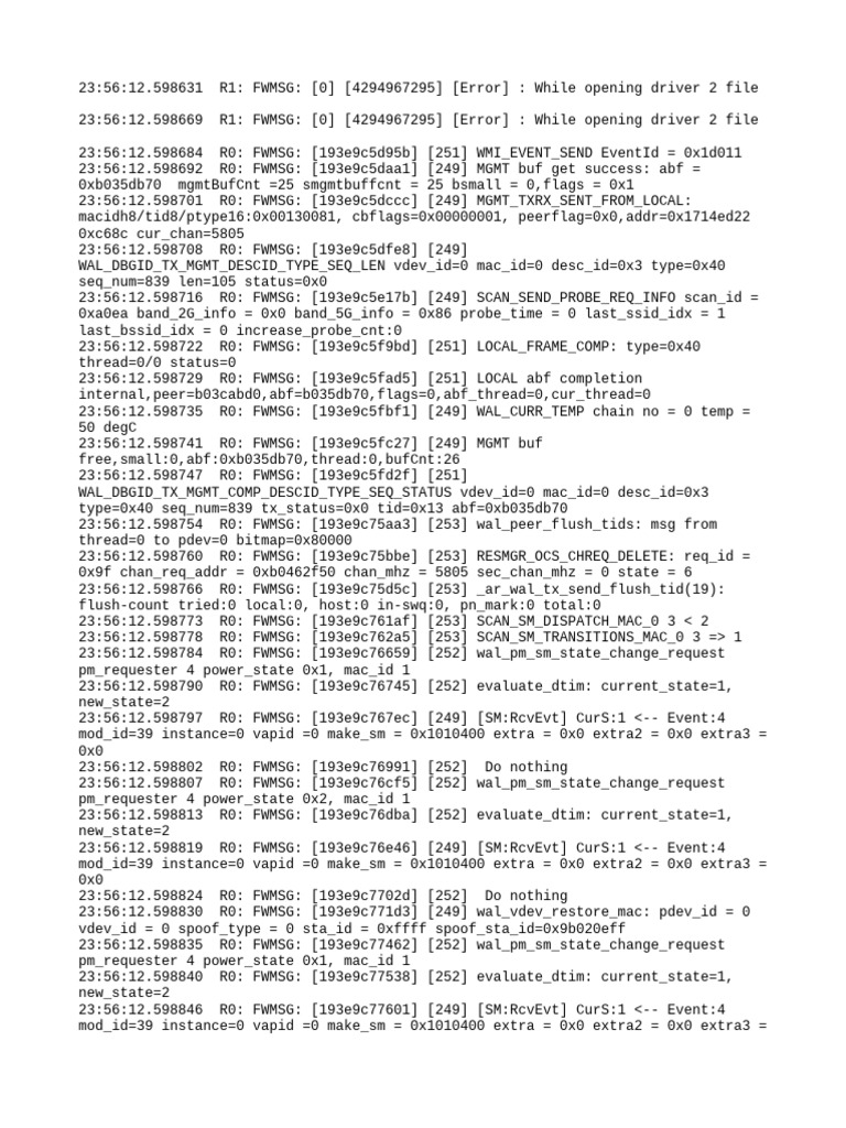 Buffered Cnss FW Logs | PDF | Computer Architecture | Computer Engineering