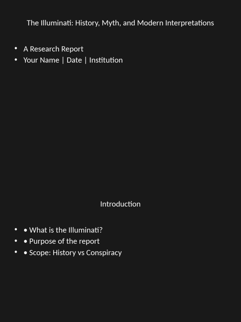 Illuminati Research Presentation Styled | PDF