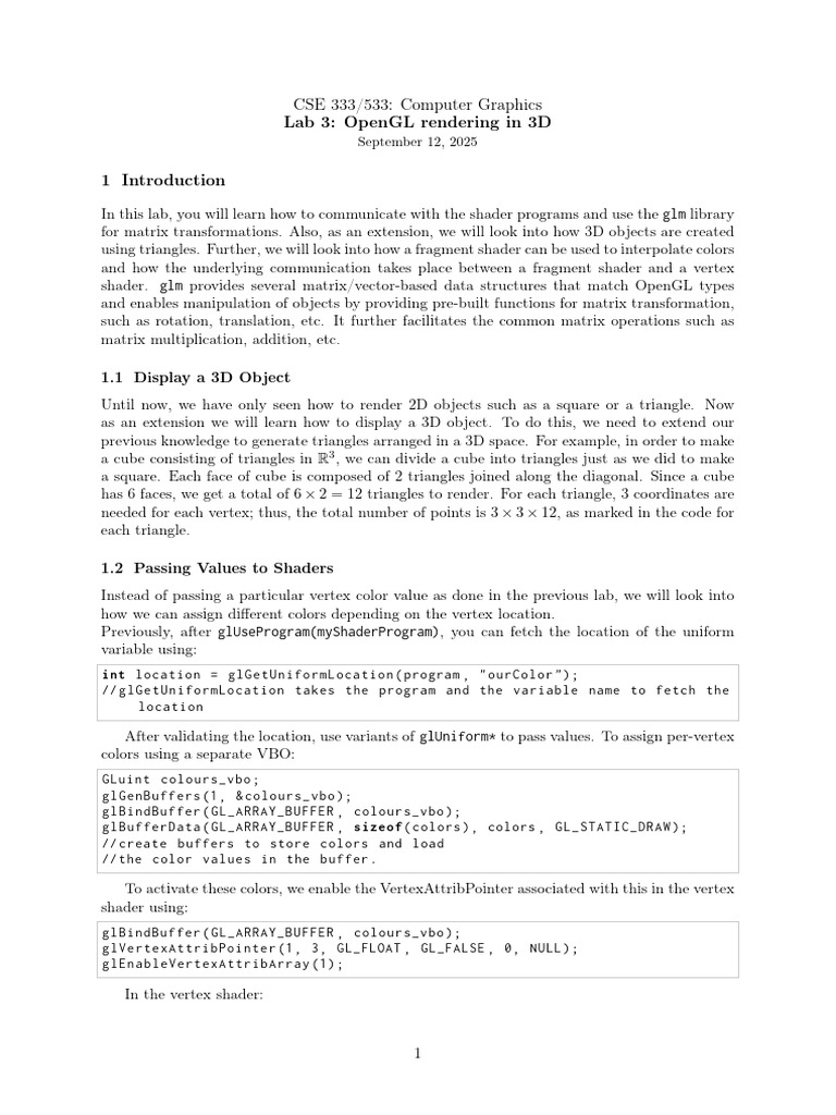 lab3 | PDF | Shader | Computer Graphics