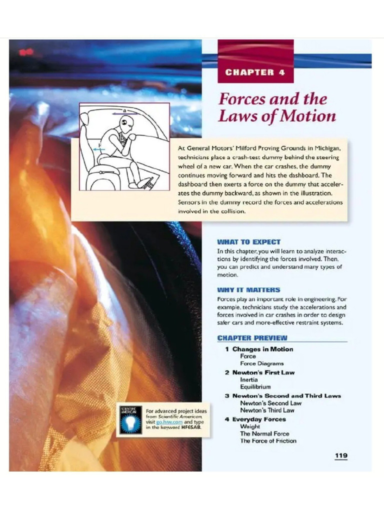Chapter 4.2 Newton's First Law Textbook | PDF