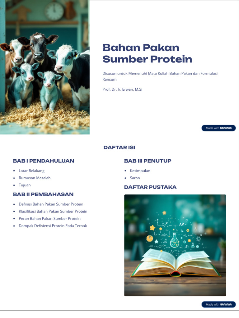 Pentingnya Bahan Pakan Sumber Protein | PDF