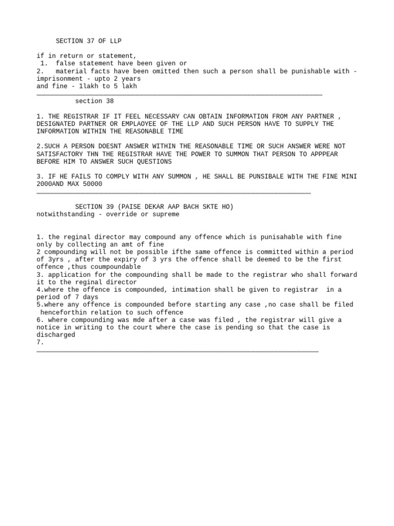 Section 37 of LLP | PDF