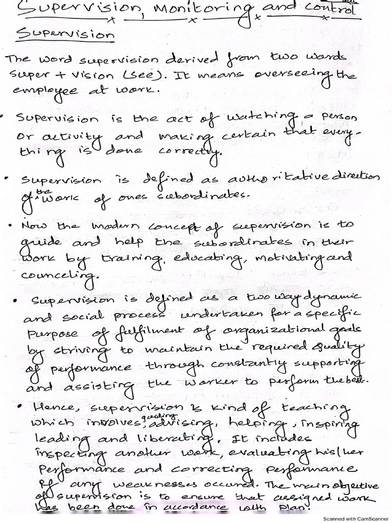 Supervision, Monitoring and Control | PDF