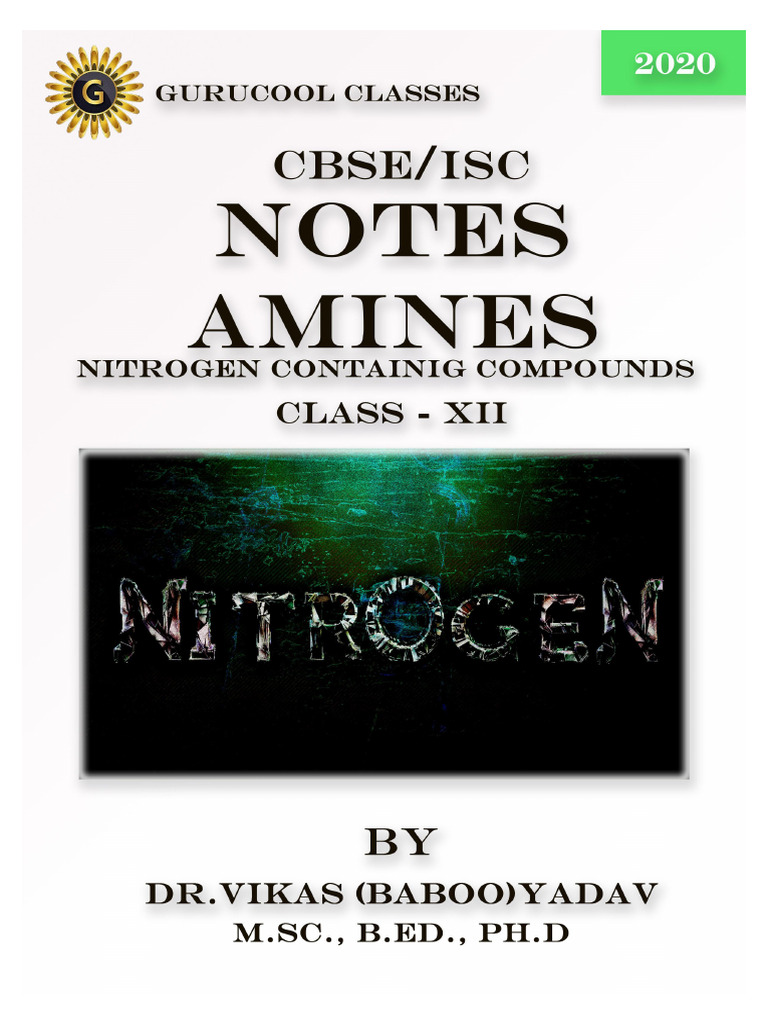 Amines Class 12 | PDF