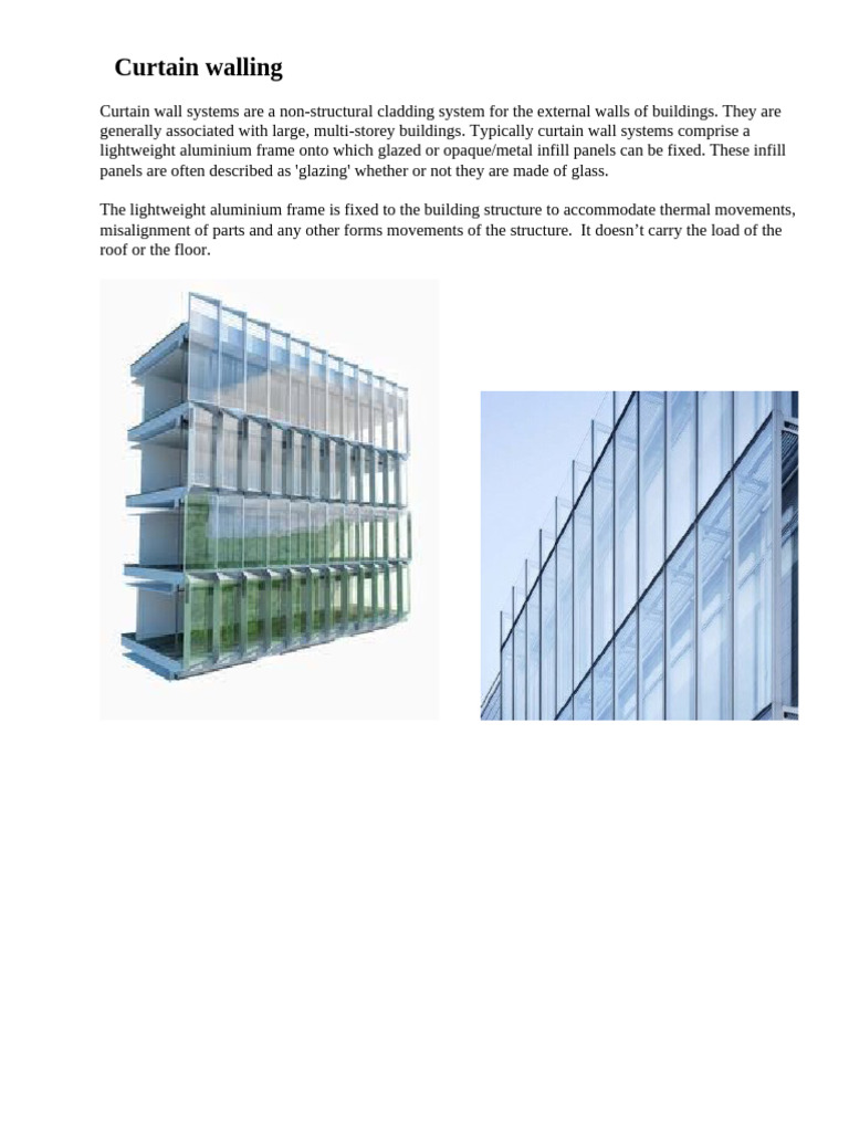 Curtain Waals | PDF | Wall | Civil Engineering