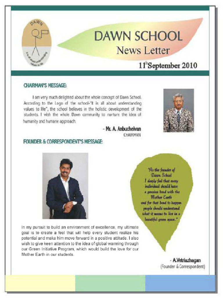Dawn School Newsletter | PDF