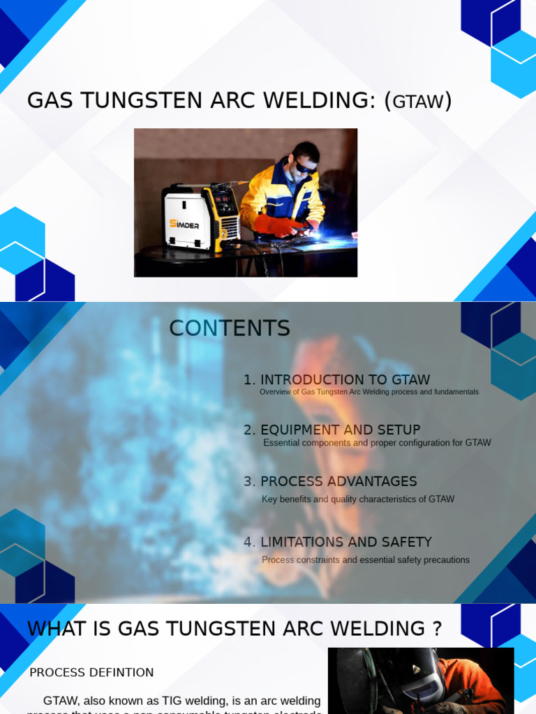 Gas Tungsten Arc Welding Guide | PDF | Welding | Construction
