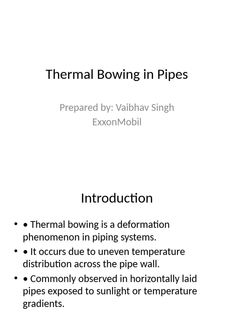 Understanding Thermal Bowing in Pipes | PDF