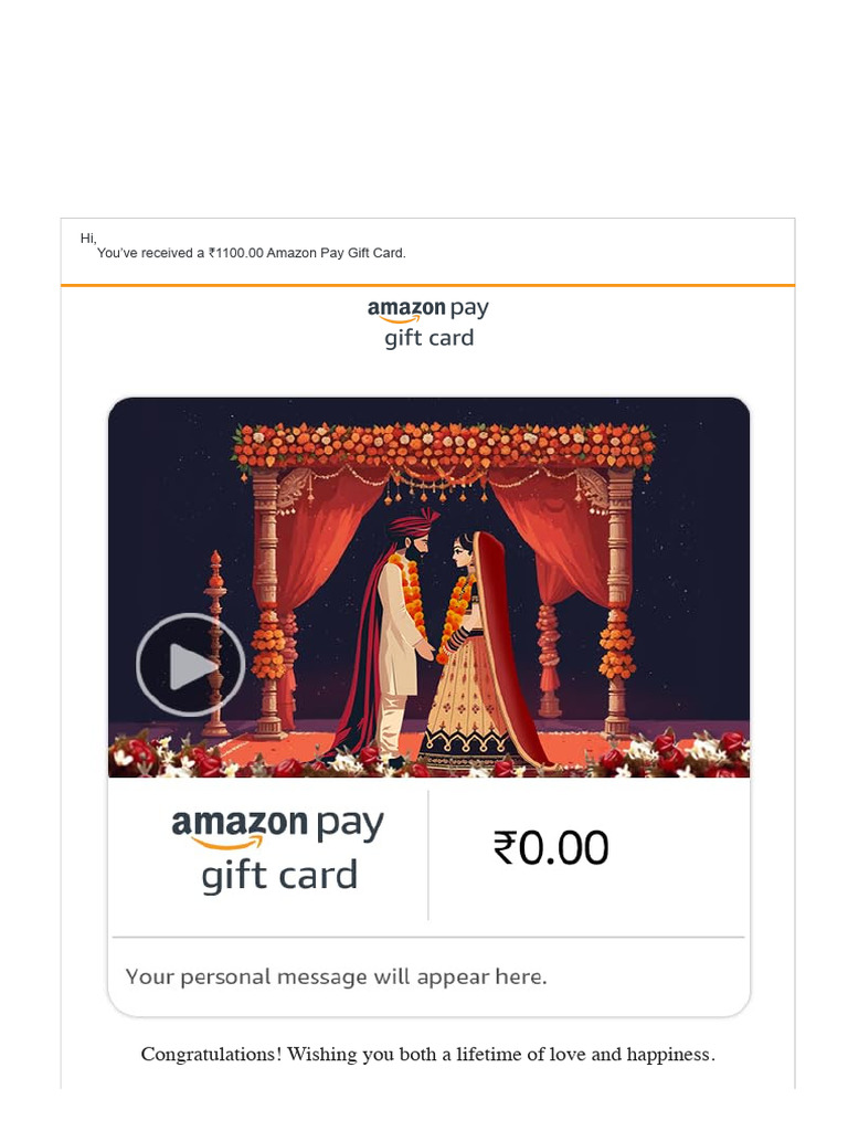 Gmail - Rohit Malohtra Sent You An Amazon Pay Gift Card! | PDF