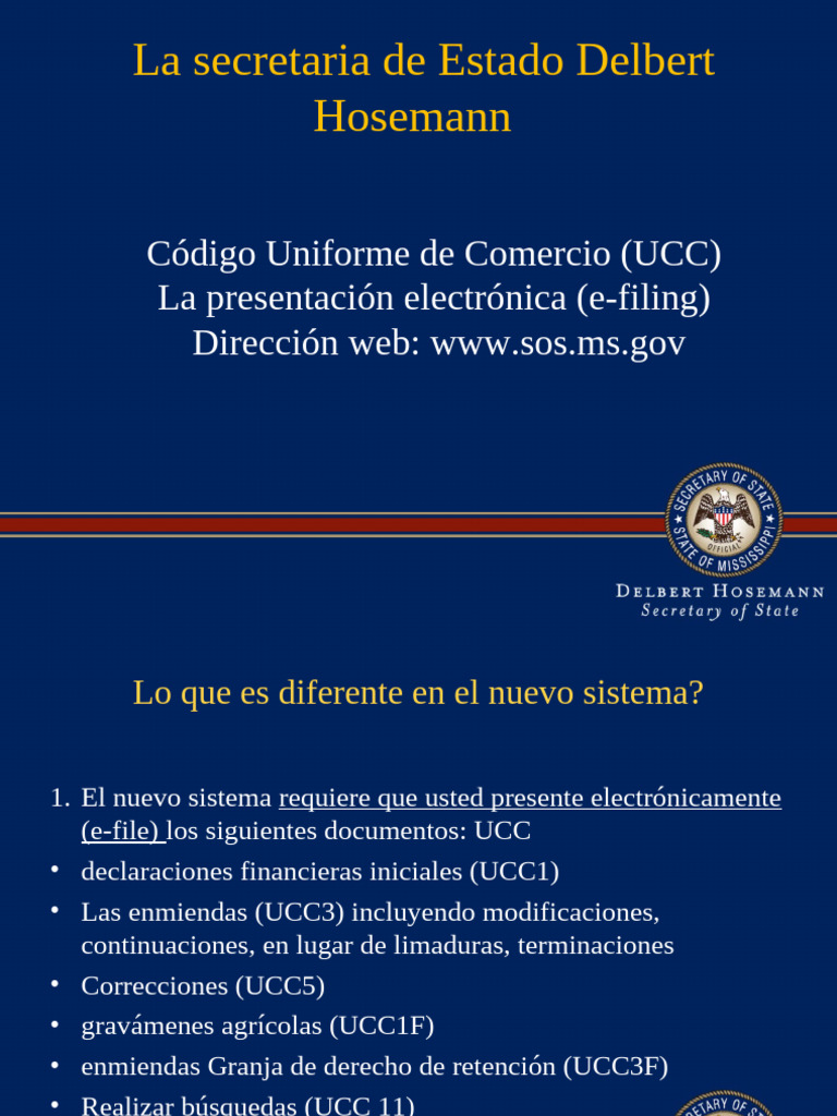 UCC-Filing-Instruction en Español | PDF | Tarjeta de crédito | Contraseña