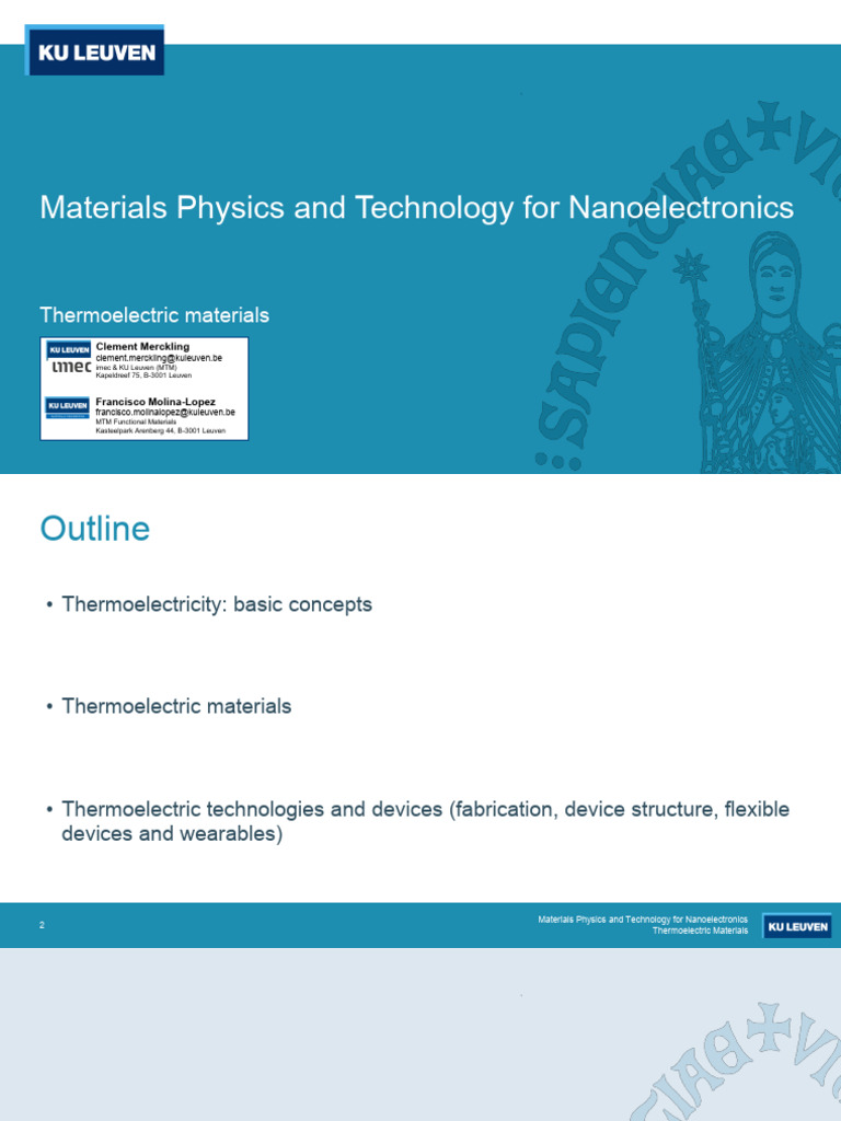 Chapter 07 Thermoelectric Materials v2024 | PDF | Physical Sciences | Materials Science