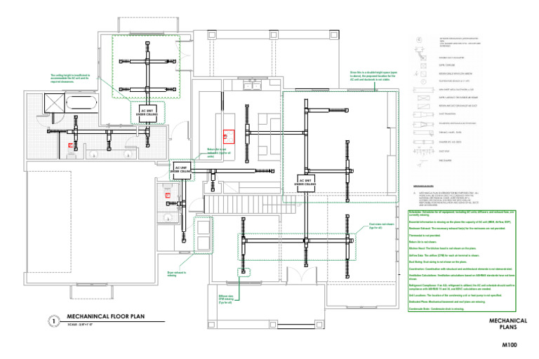Mechanical Plans for AC Unit Installation | PDF | Duct (Flow) | Building