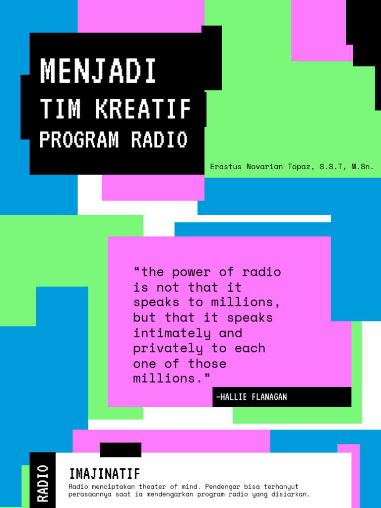 Menjadi Tim Kreatif Radio | PDF