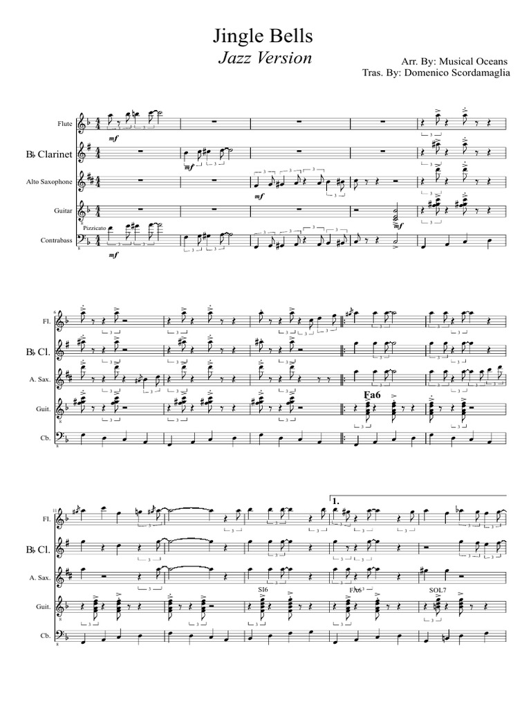 Jingle Bells Jazz Arrangement | PDF