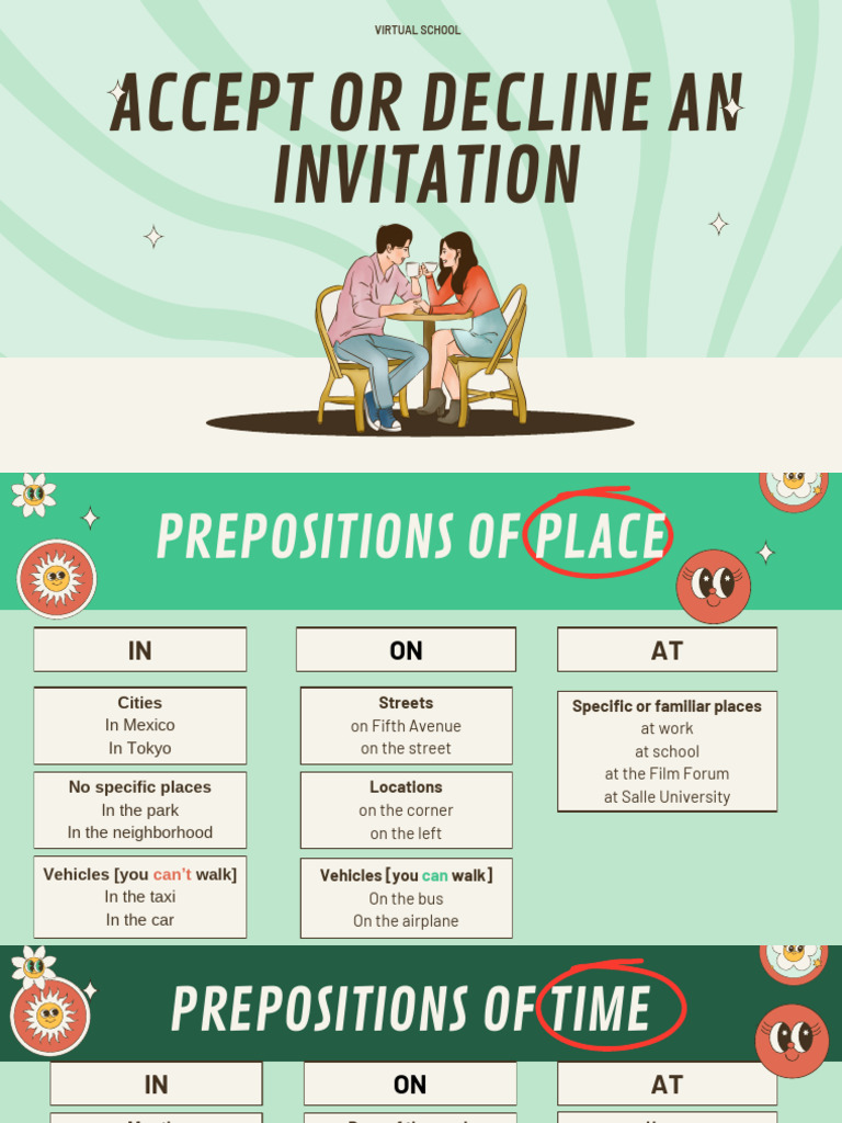 Accept and Decline An Invitation | PDF