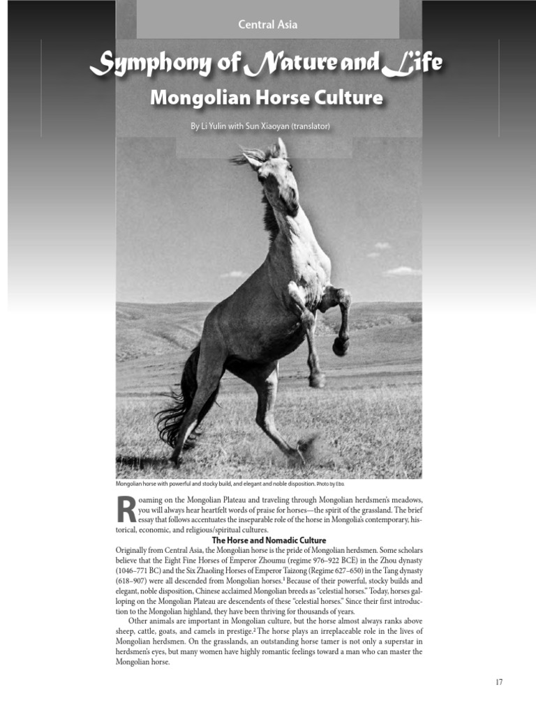 The Significance of Horses in Mongolian Culture | PDF | Saddle | Mongolia