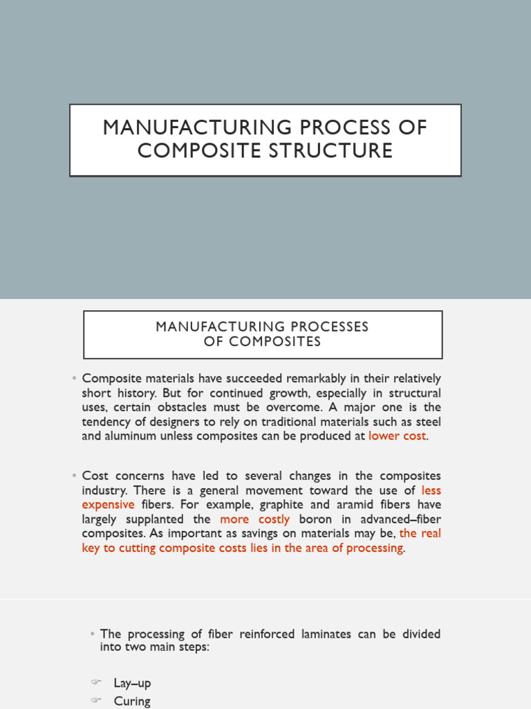Composite Structure Manufacturing Process | PDF | Composite Material ...