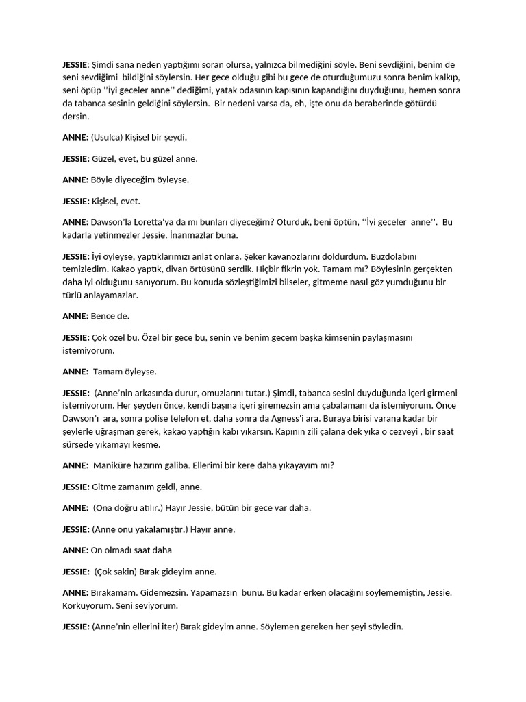 Iyi Geceler Anne Son Sahne | PDF
