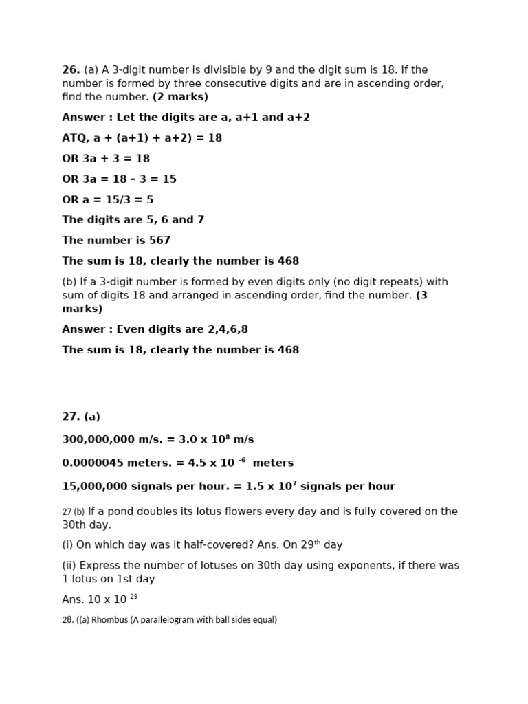 Answer Keys VIII 03.11.2025 | PDF