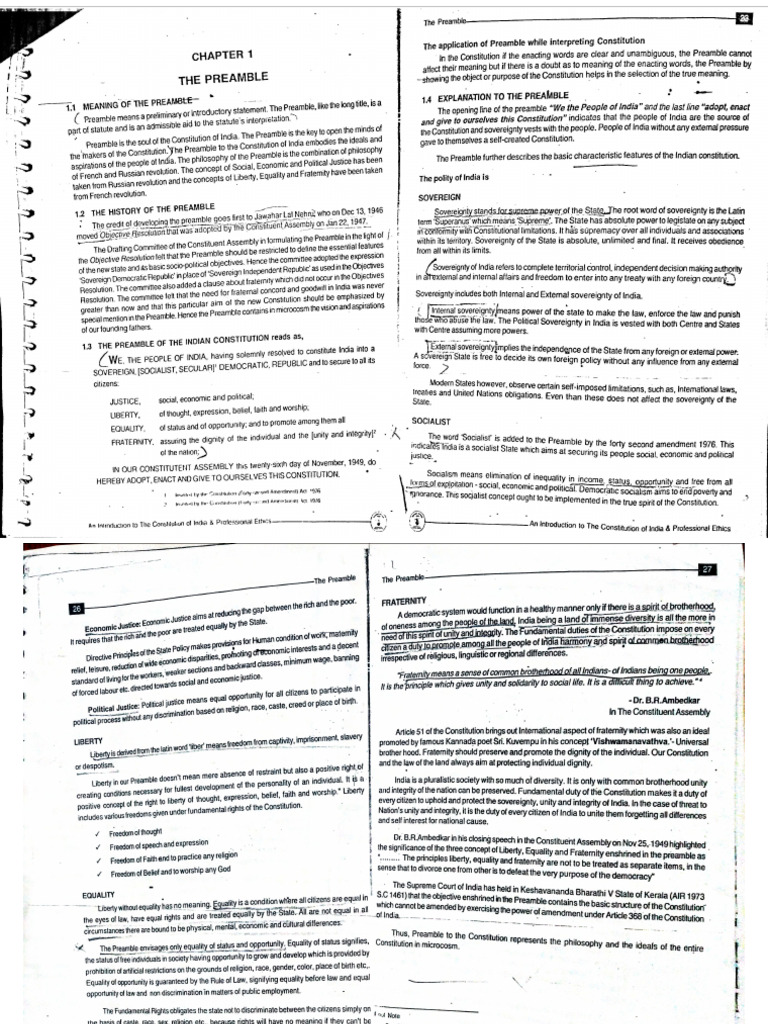 Unit 1 (B) Preamble | PDF
