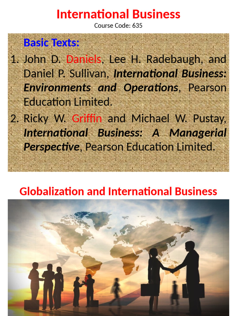 Globalization and International Business | PDF | Foreign Direct ...