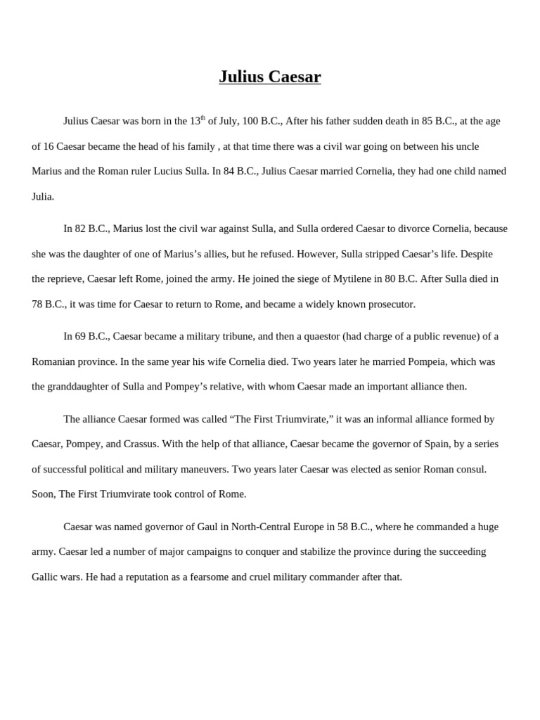 Julius Caesar | PDF | Julius Caesar | Pompey