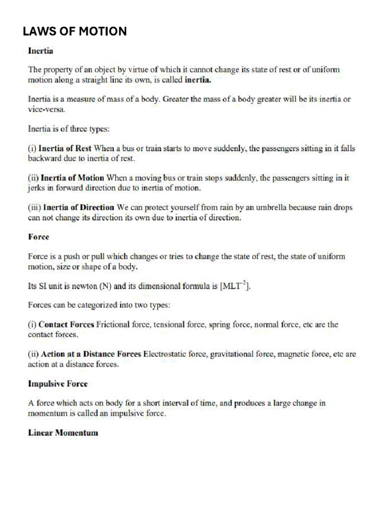 Laws of Motion | PDF
