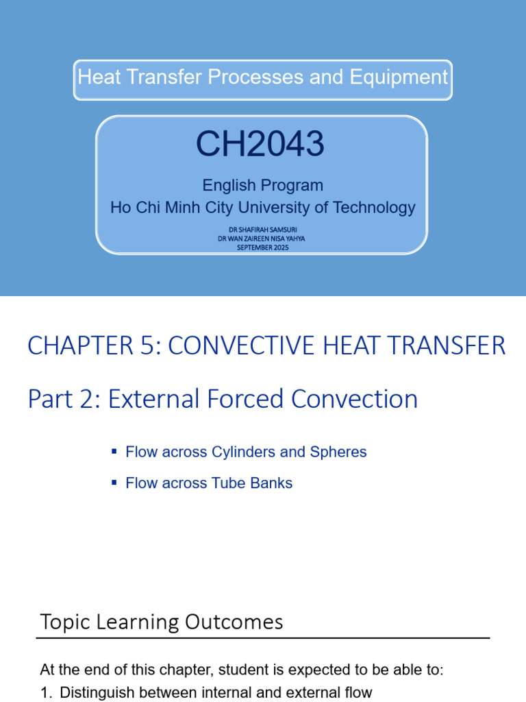 CH2043 - 4 - Convective Heat Transfer - Part 2 (Ext) | PDF | Heat Transfer | Convection