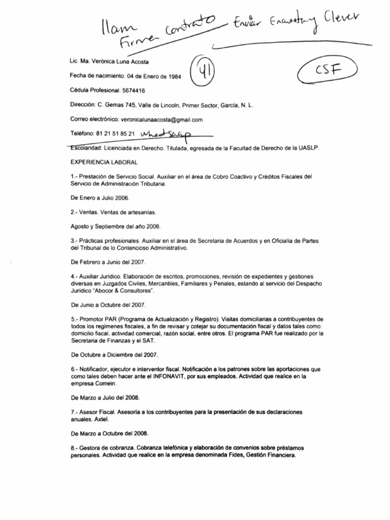 Cv Veronica Agentes | PDF