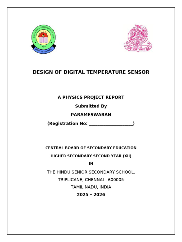 Physics Project Report Cover Pages | PDF | Qualifications | Educational Stages