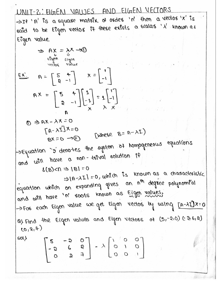 Unit 2 Eigen Values And Eigen Vectors Pdf Image Scanner Computing 3392